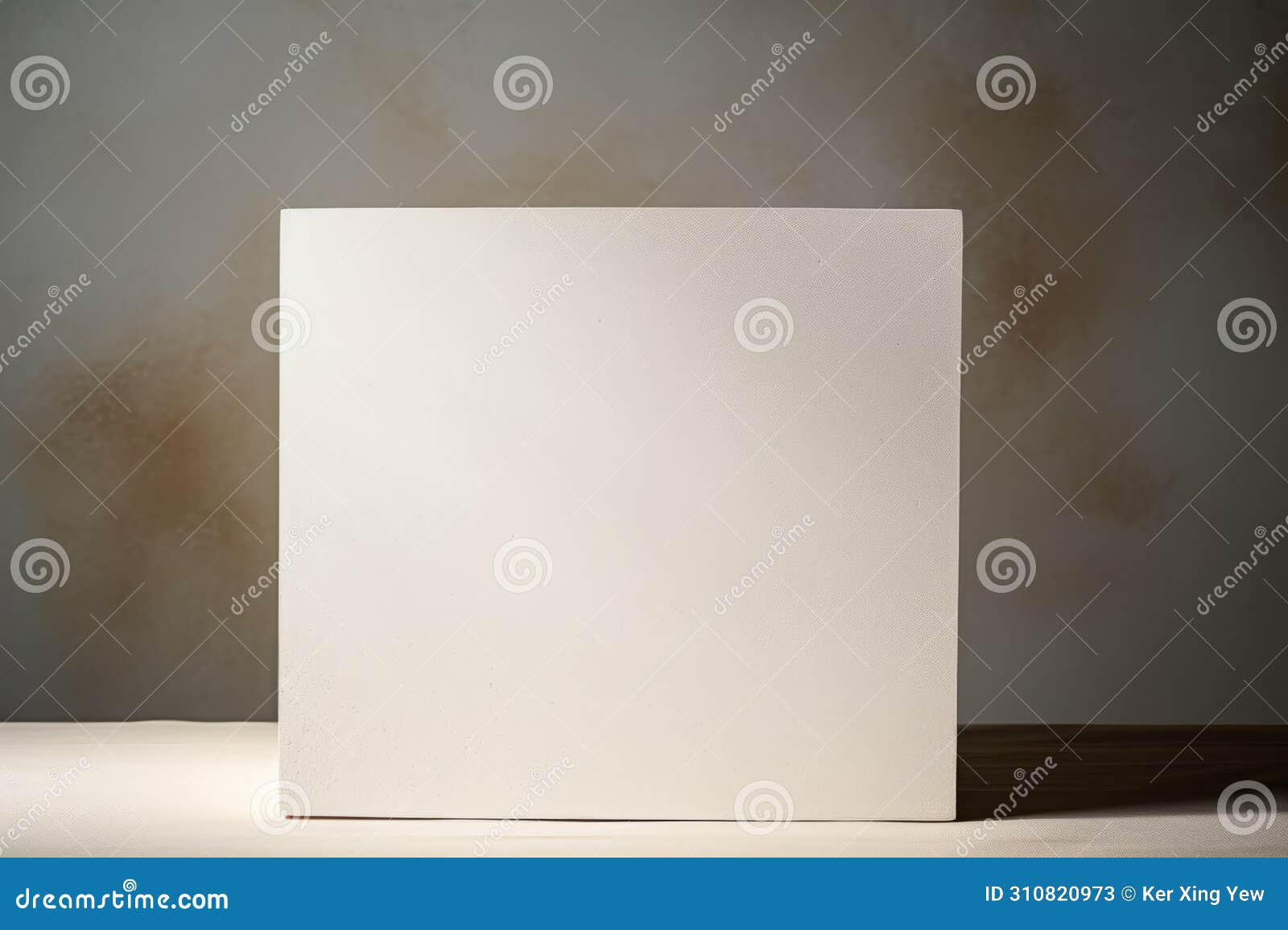 Close Up of a Plain White Box on a Textured Surface Stock Illustration ...