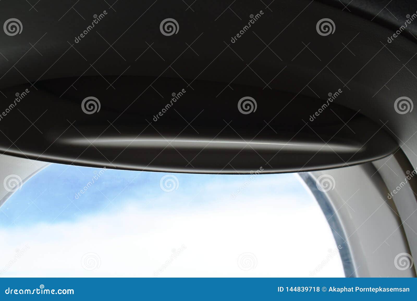 Close Up of Plane Window Frame Height in Sky Stock Photo - Image of ...