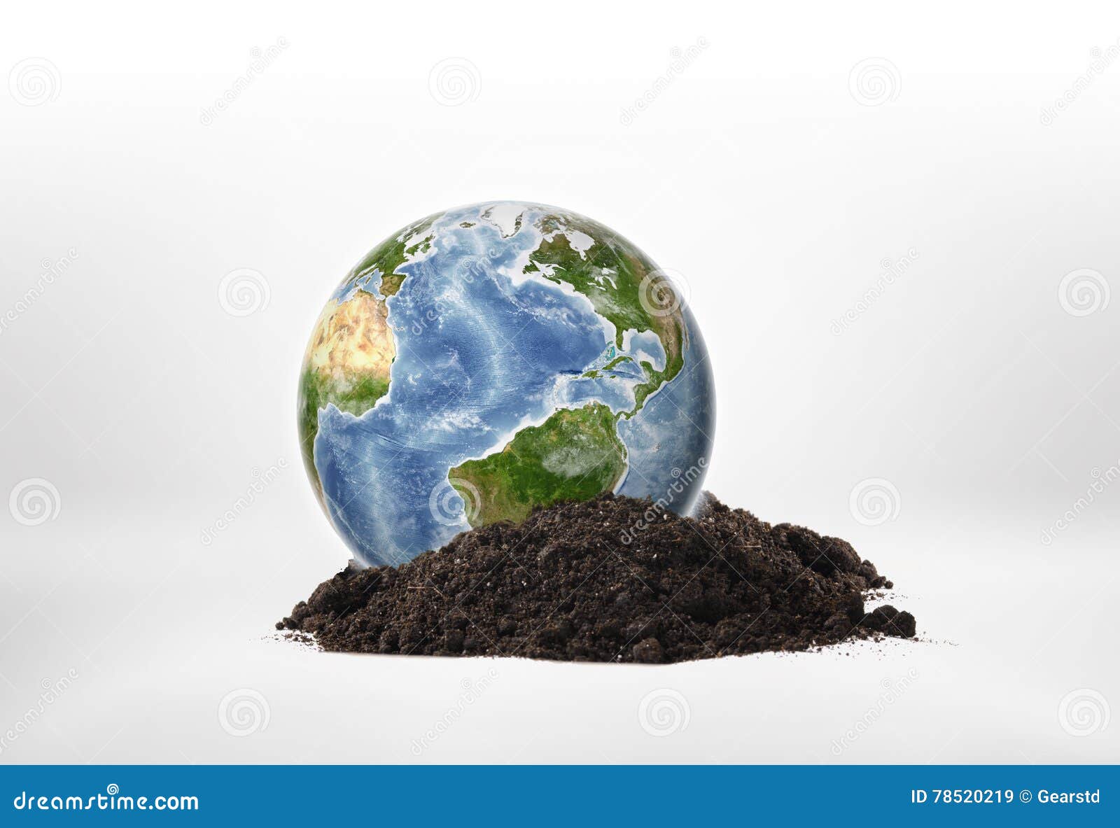 Close-up Planet Earth on a Ground. Stock Illustration - Illustration of ...
