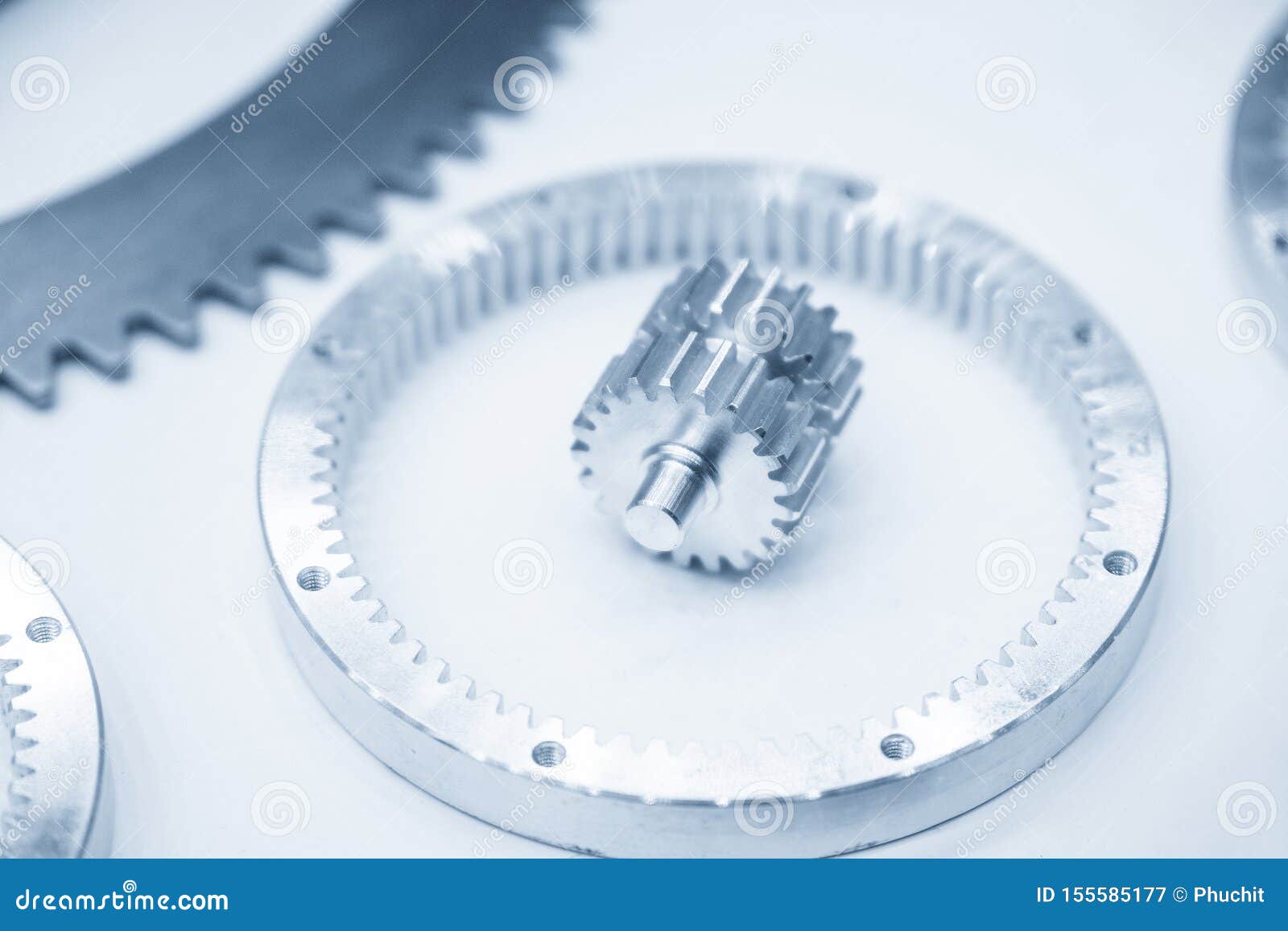 Close-up of the Planetary Gear Parts on the White Background. Stock ...