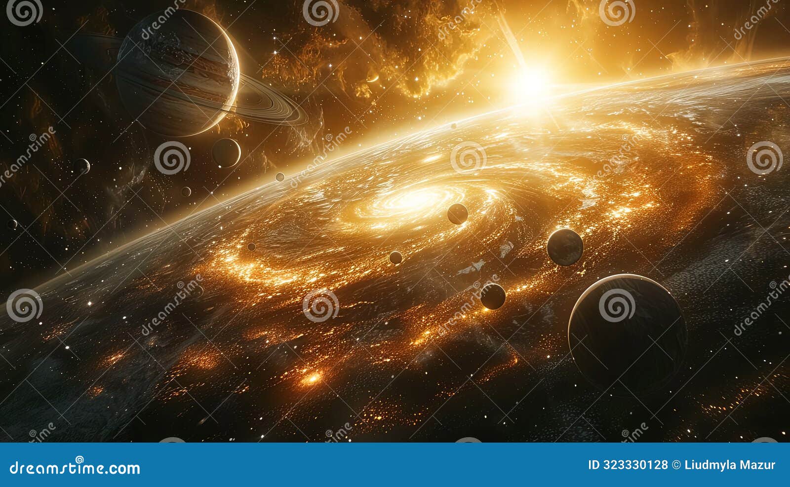 A Close Up of the Planets in the Solar System with the Sun in the ...
