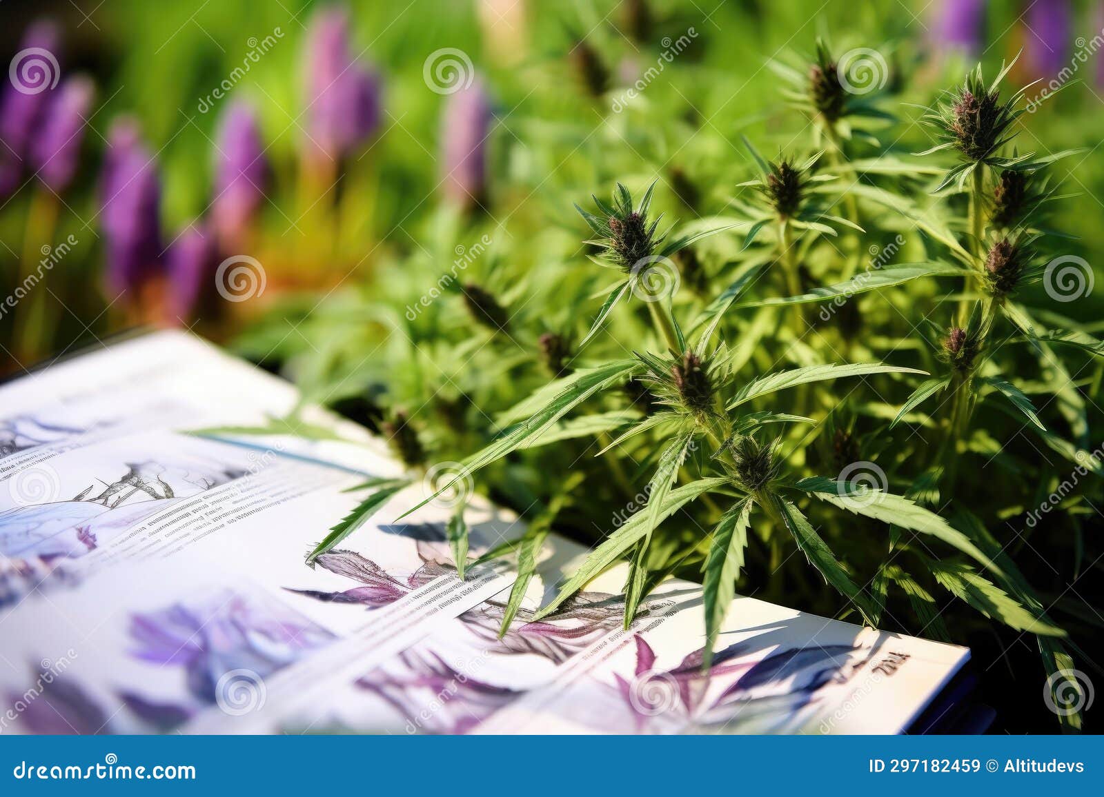 A Close-up of a Plant-identification Guidebook Stock Image - Image of ...