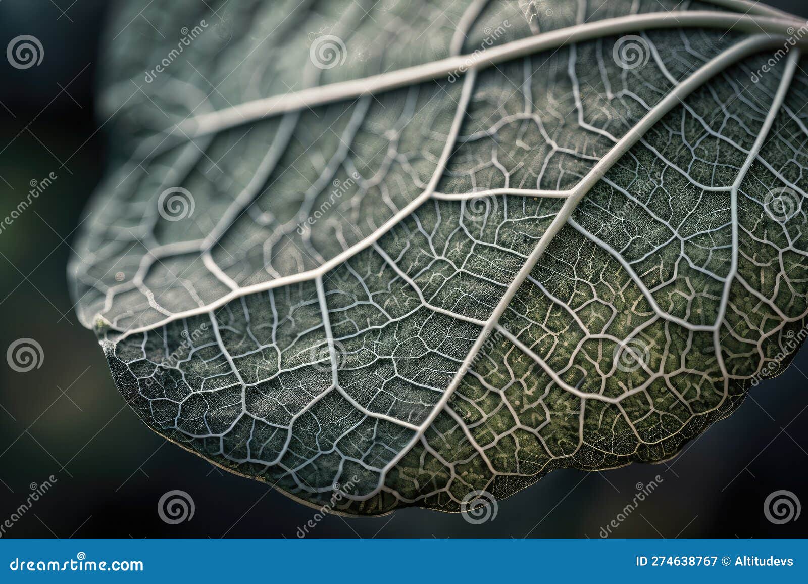 Close-up of Plant Leaf, with Intricate and Delicate Patterns Visible ...