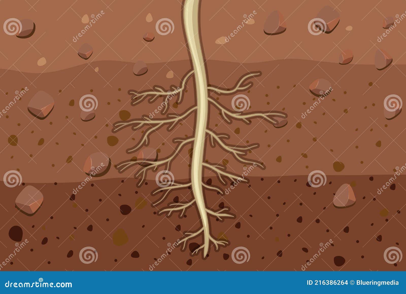 Plant And Roots Background Cartoon Vector | CartoonDealer.com #14136295