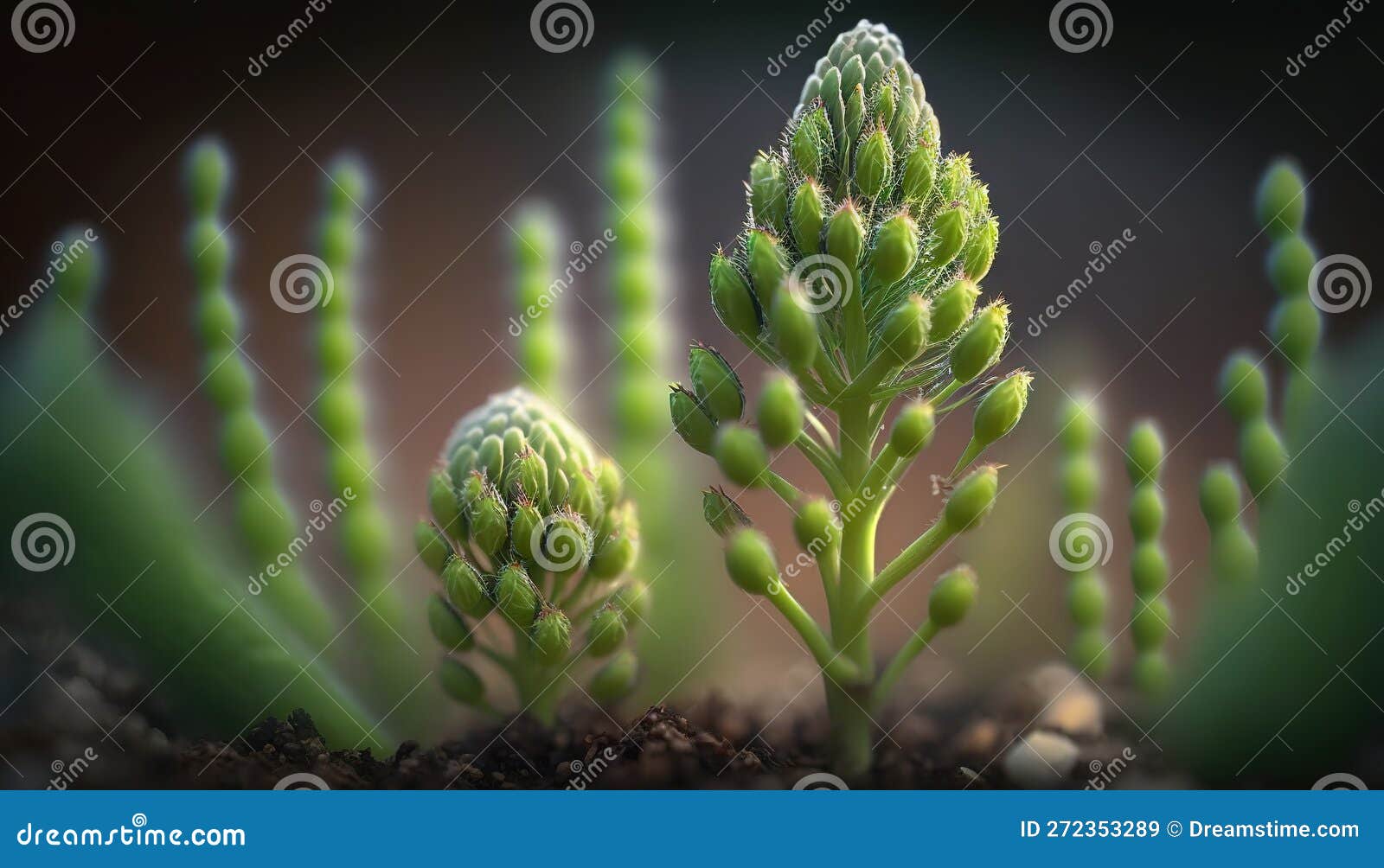 A Close Up of a Plant with Small Buds Growing Out of it Stock ...
