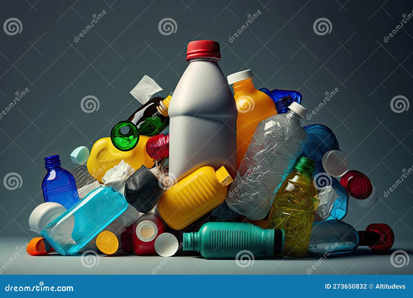 Close-up of Plastic Bottle Garbage, with Different Types of Trash and ...