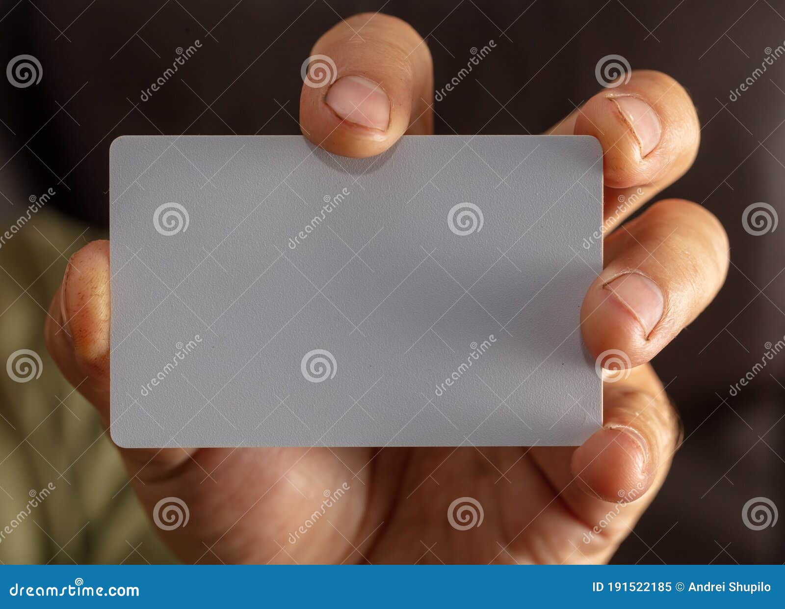 Close Up of a Plastic Card in Hand Stock Image - Image of holding ...