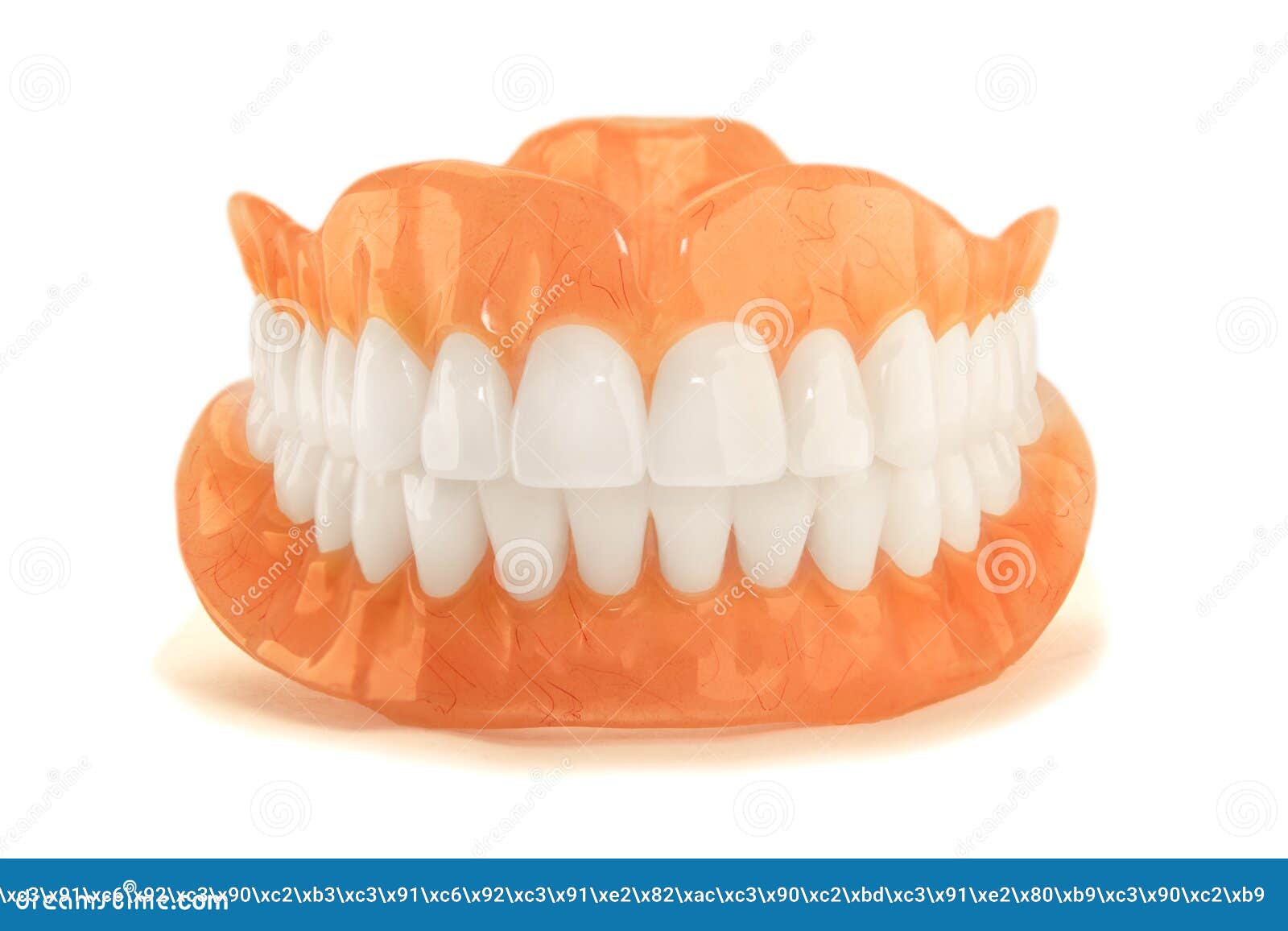 Close-up of Plastic Denture Teeth Isolate No Fond Background. Ne Stock ...