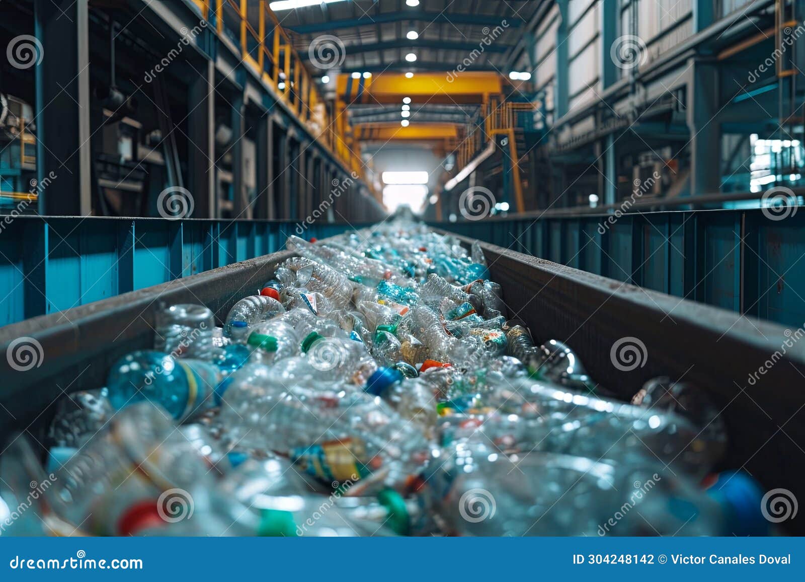 Close Up of Plastic Recycling Plant Tour Stock Illustration ...