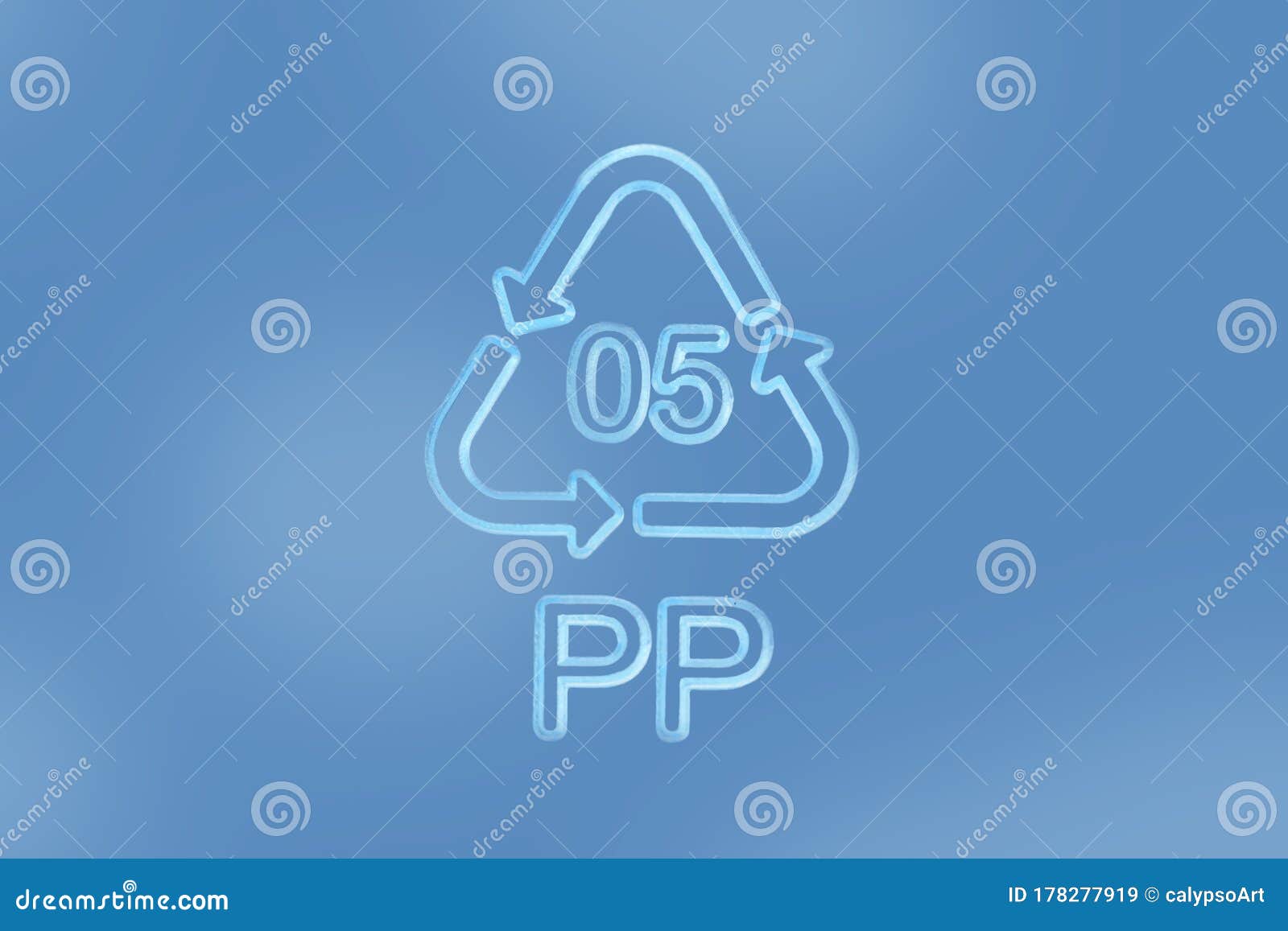 Close-up of Plastic Recycling Symbol PP 05 - Polypropylene Stock Image ...