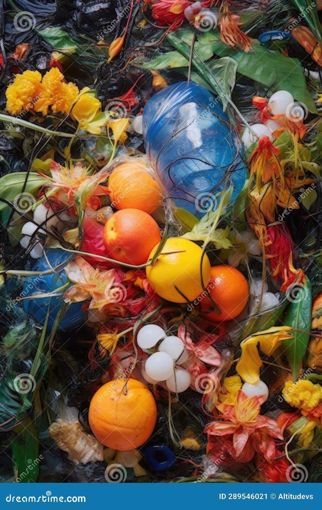 Close-up of Plastic Waste Entangled in Nature Stock Image - Image of ...