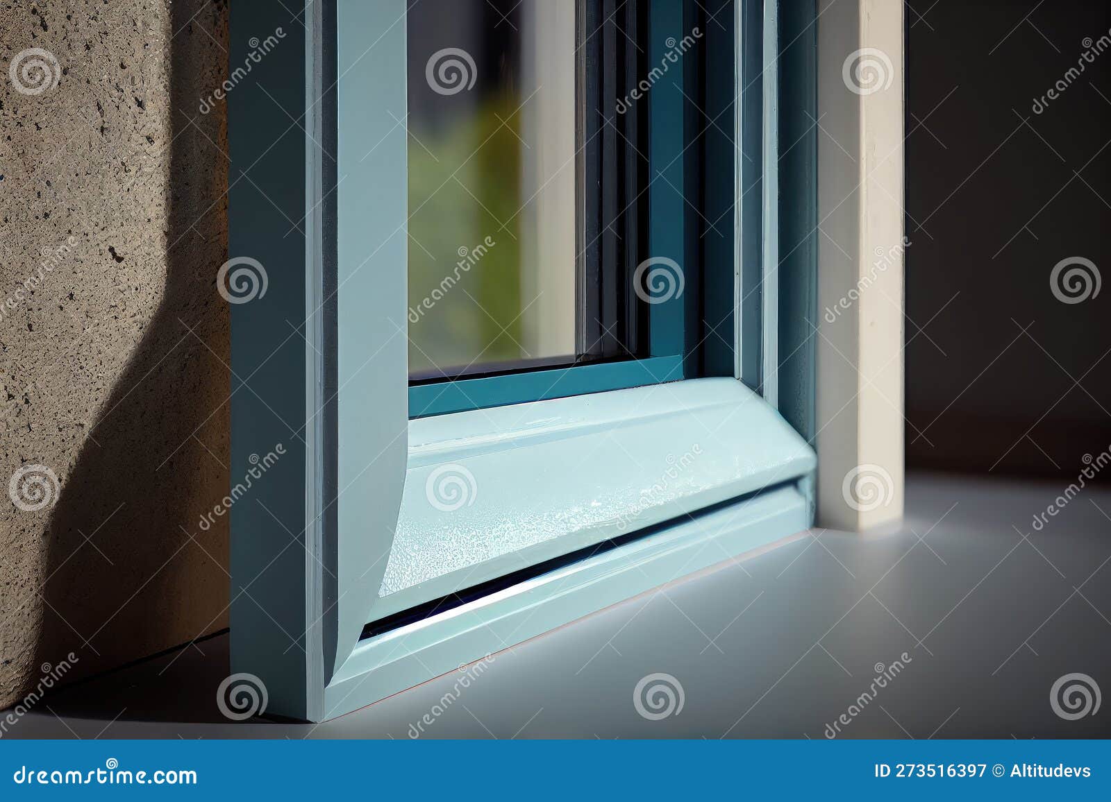 Close-up of Plastic Window Frame, with the Profile of the Window and ...