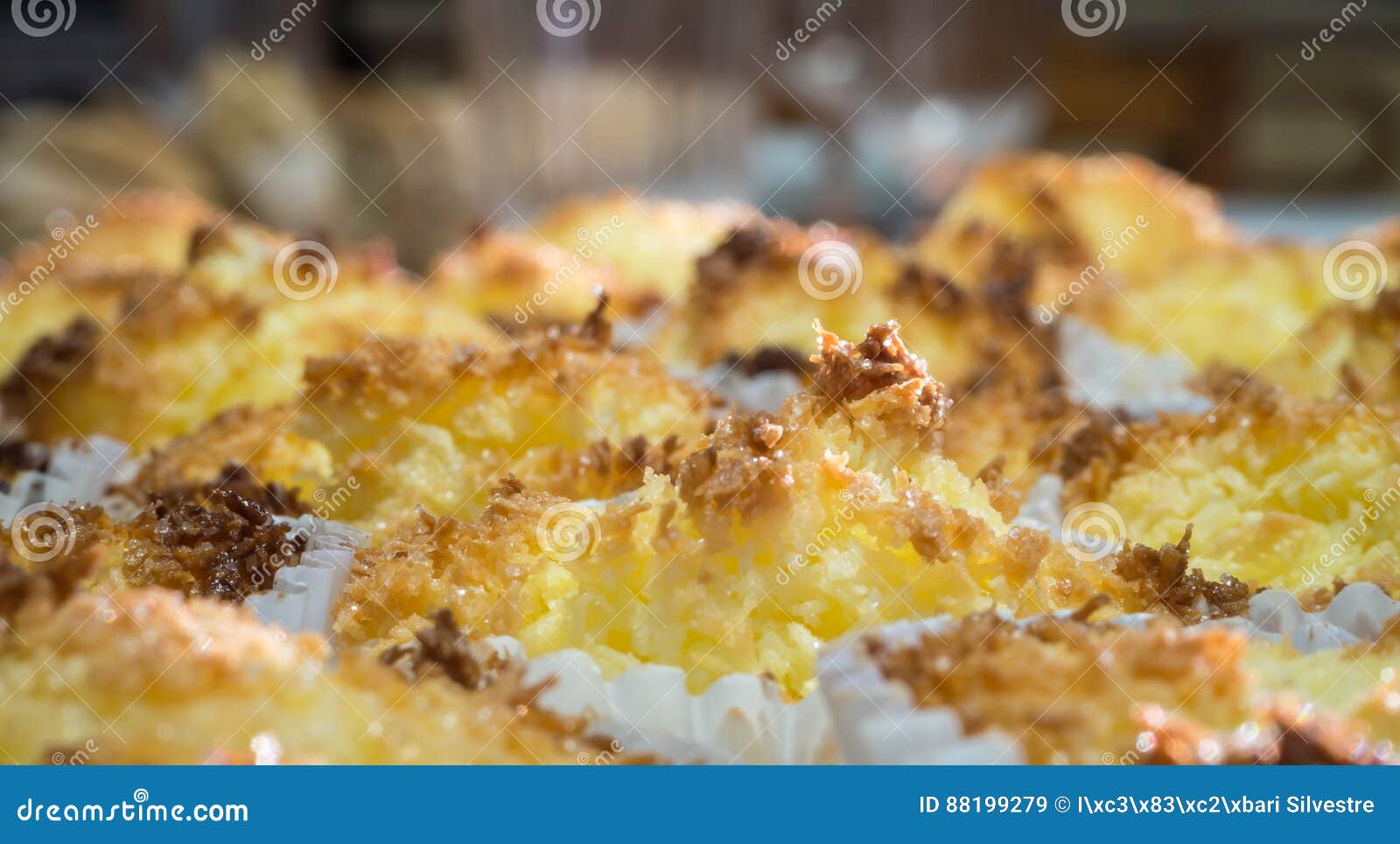 Close Up of a Plate of Coconut Macaroons Stock Image - Image of brown ...