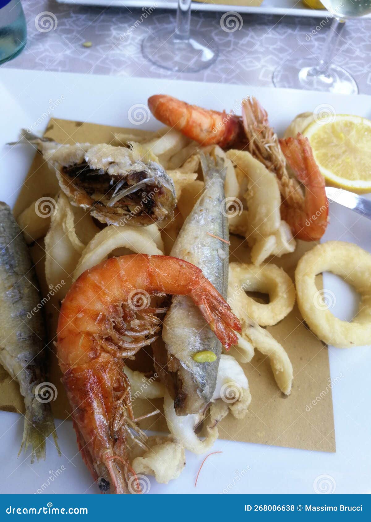 Mixed fried fish platter stock photo. Image of marriage - 268006638