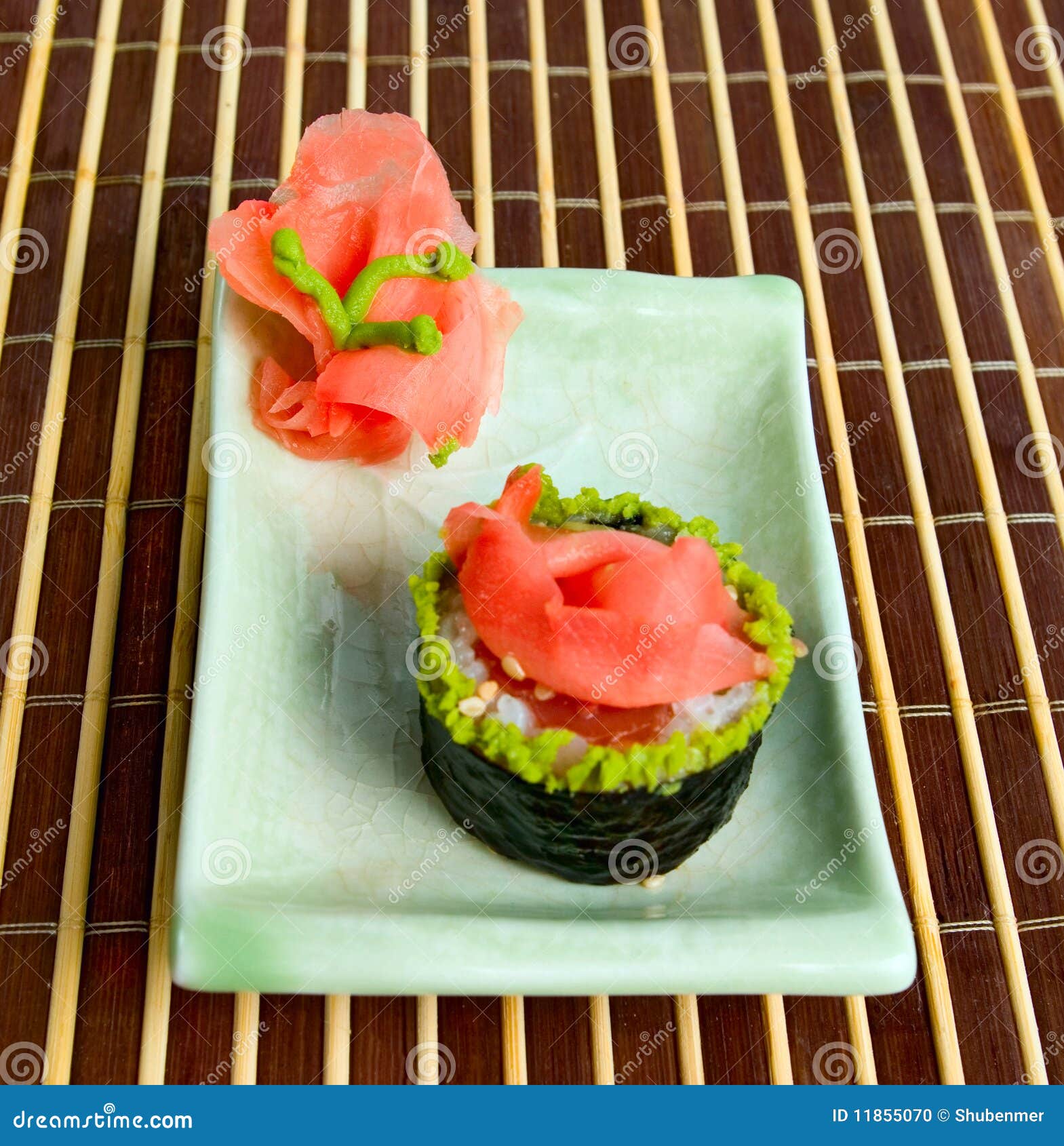 Close-up plate with sushi stock photo. Image of maki - 11855070