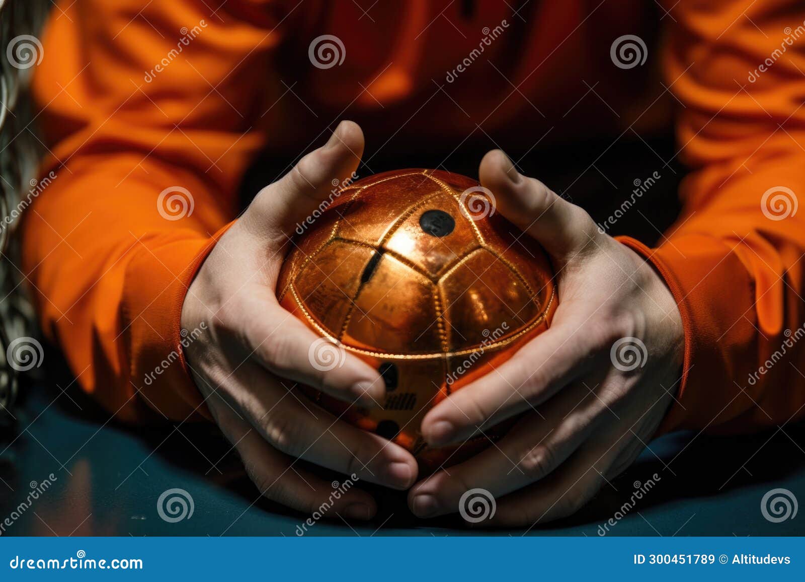 Close-up of a Players Hands Feeling the Bells Inside a Goalball Stock ...