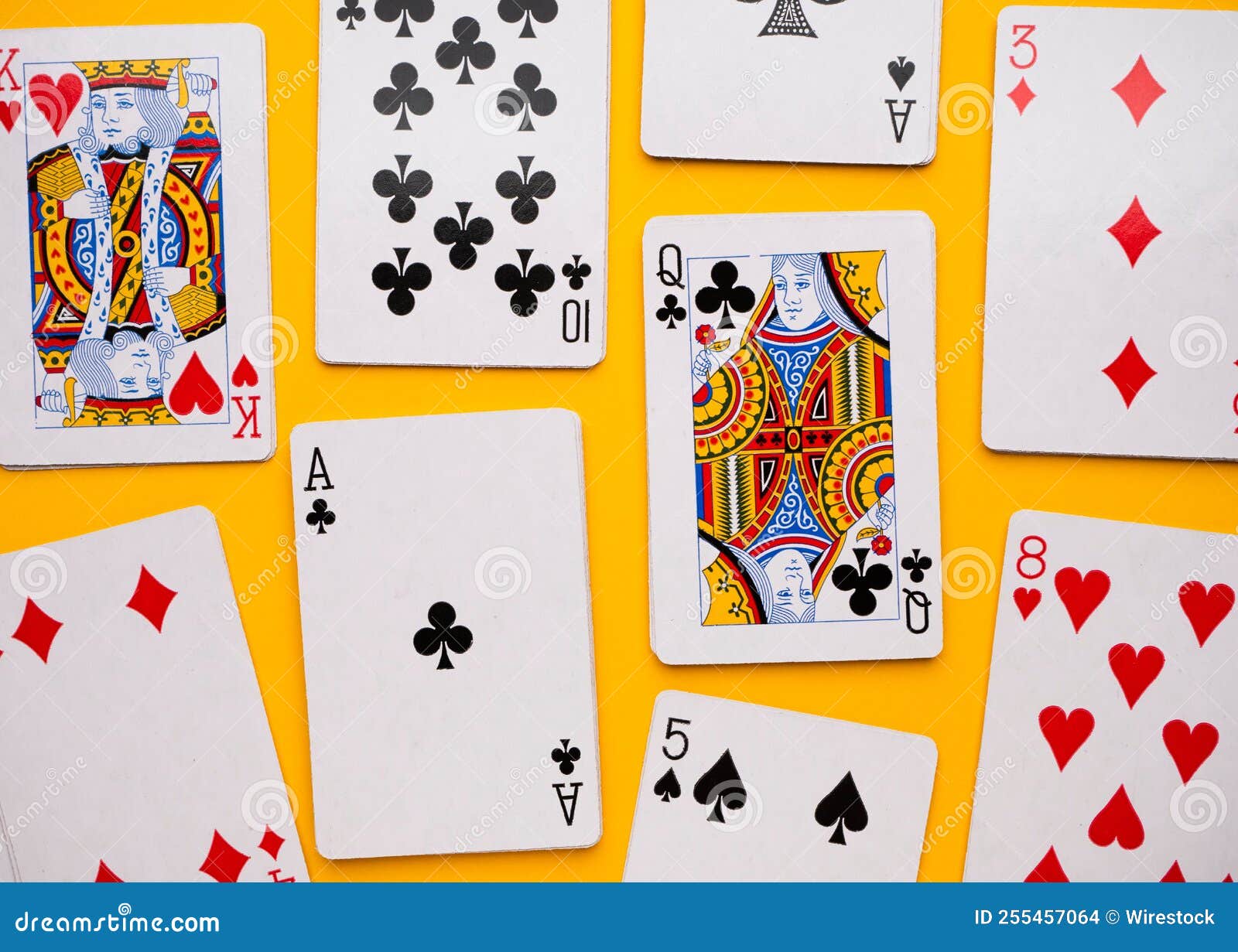 Close-up of playing cards stock photo. Image of black - 255457064