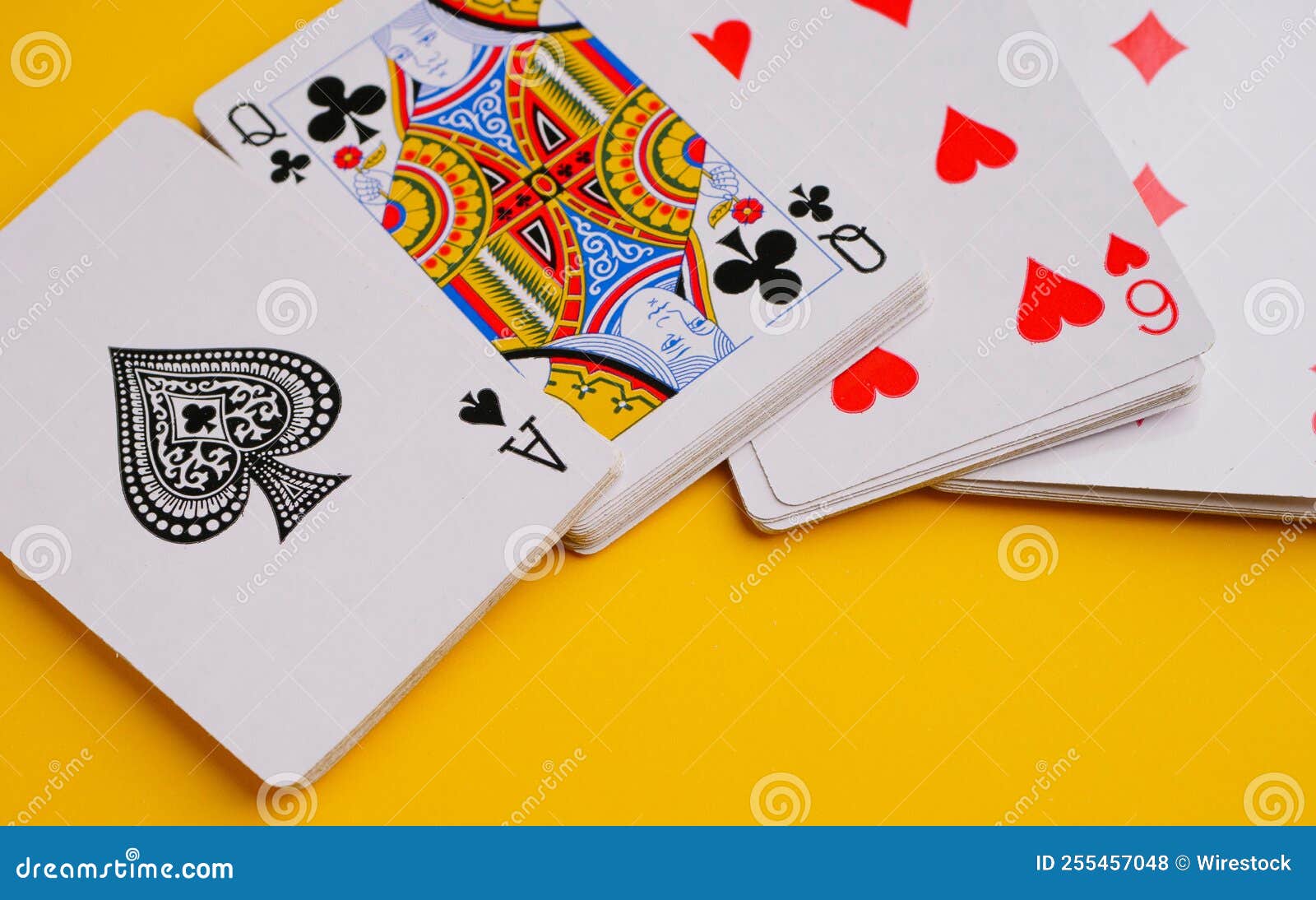Close-up of playing cards stock photo. Image of cards - 255457048