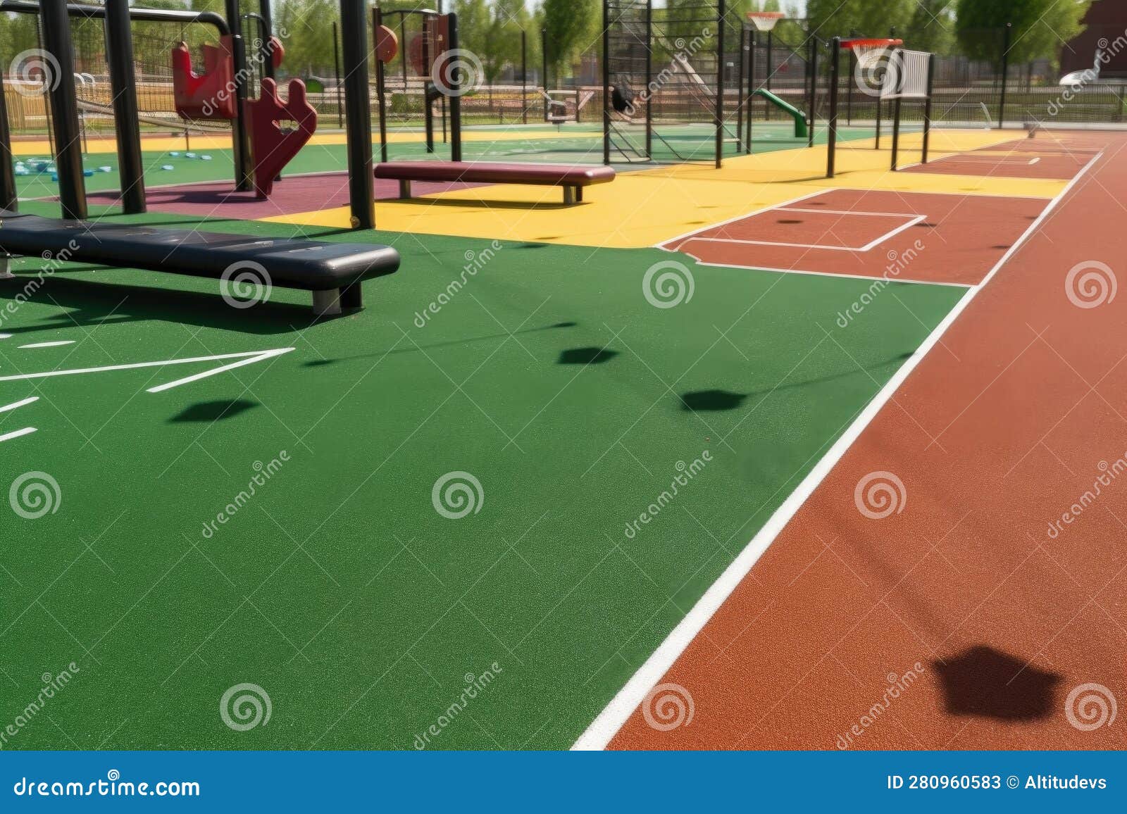 Close-up of the Playing Surface, with Different Kinds of Sports ...