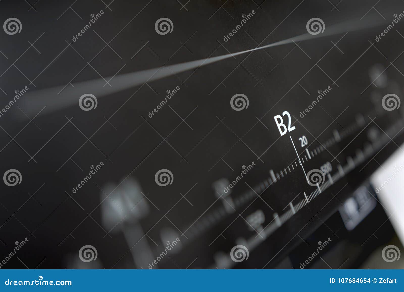 Close-up of Plotter Printer Ruller Stock Photo - Image of computer ...