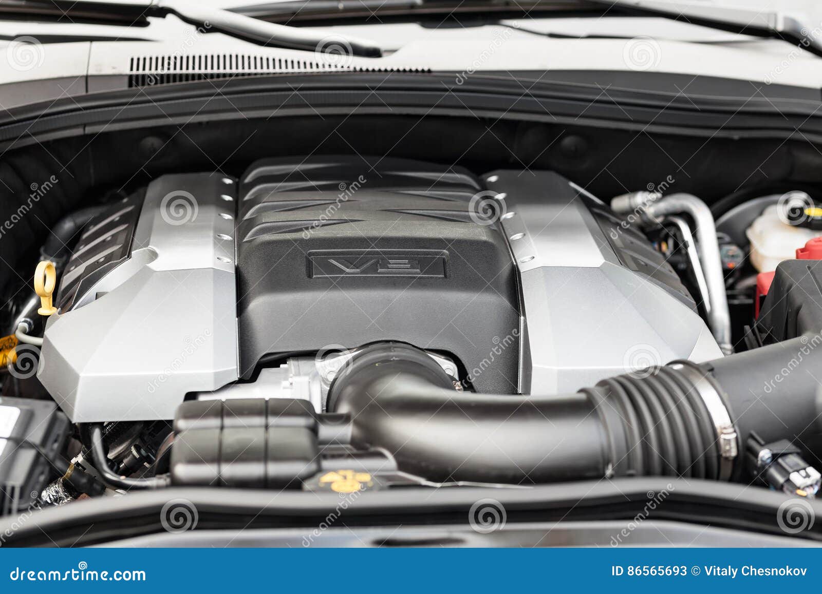 Close Up Poderoso Do Carro De V8 Do Motor Imagem de Stock - Imagem de ...