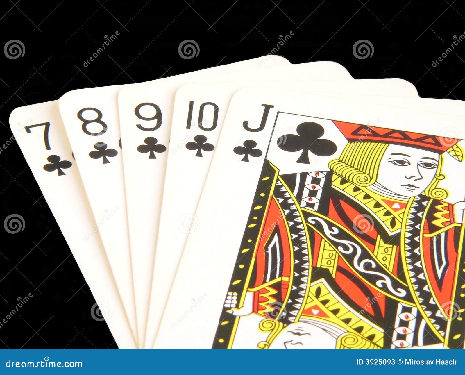 The Close Up of the Poker Cards - Straight Flush Stock Image - Image of ...
