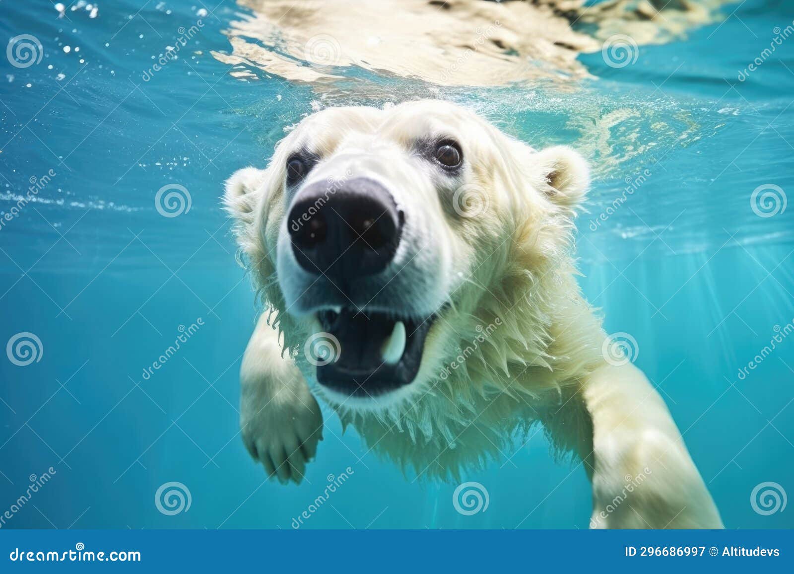 Close-up of Polar Bear Spotted from Cruise Ship Stock Image - Image of ...