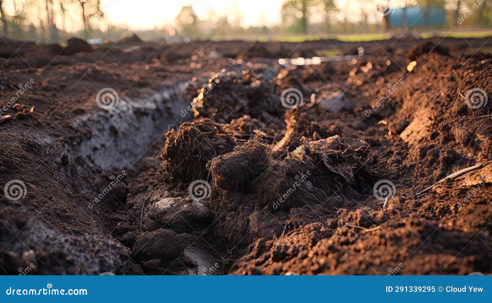 Close Up of Polluted Soil with Hazardous Substances Stock Illustration ...