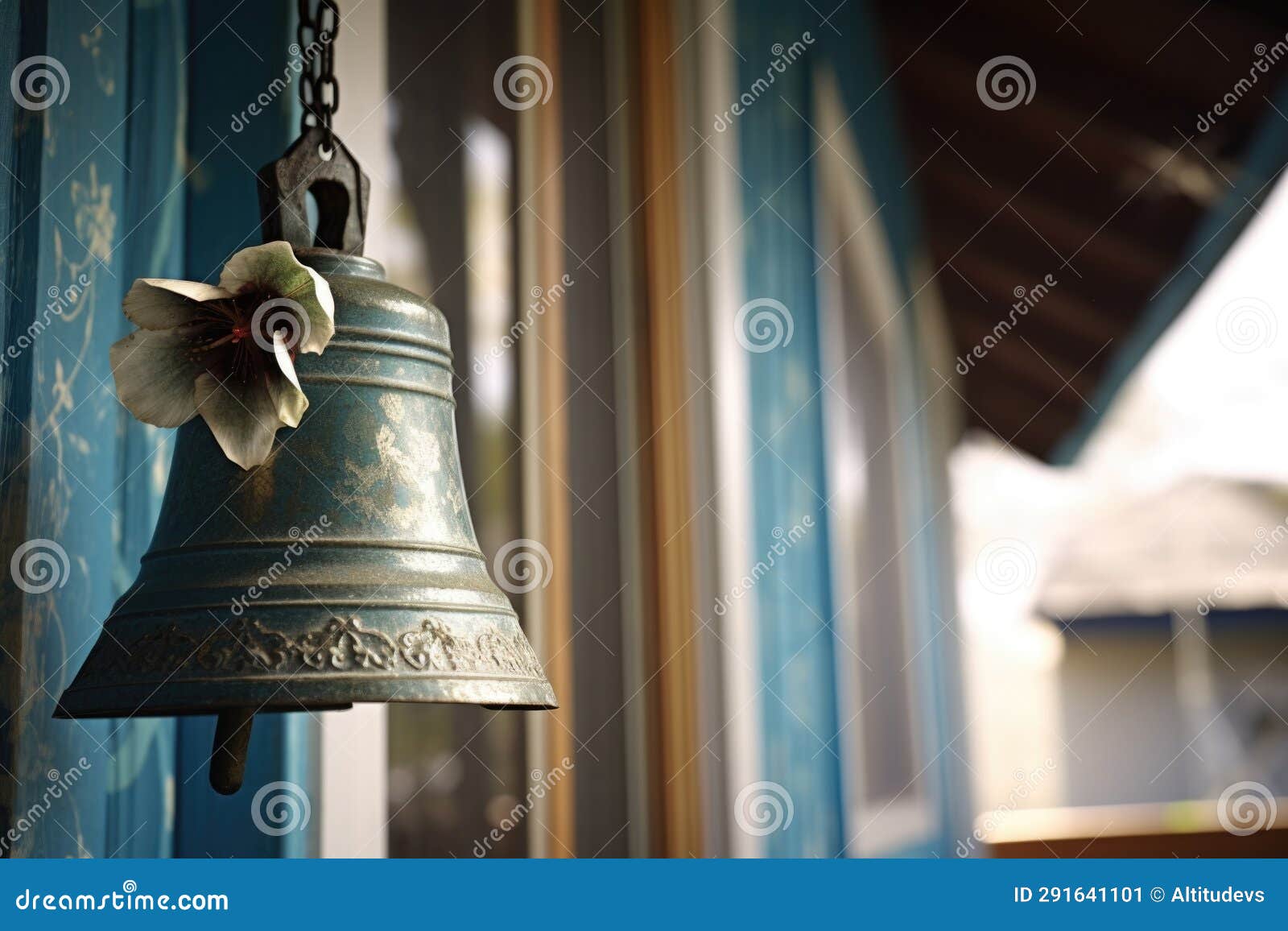 Close Up of a Porch Bell, Door Background Stock Image - Image of bell ...