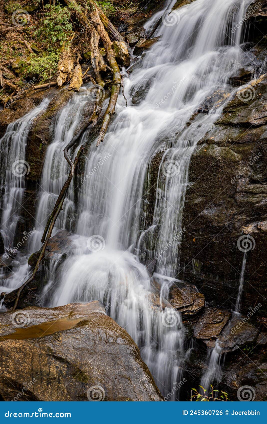 Close Up of a Portion of the Pearson Waterfalls Near Saluda, NC Stock ...