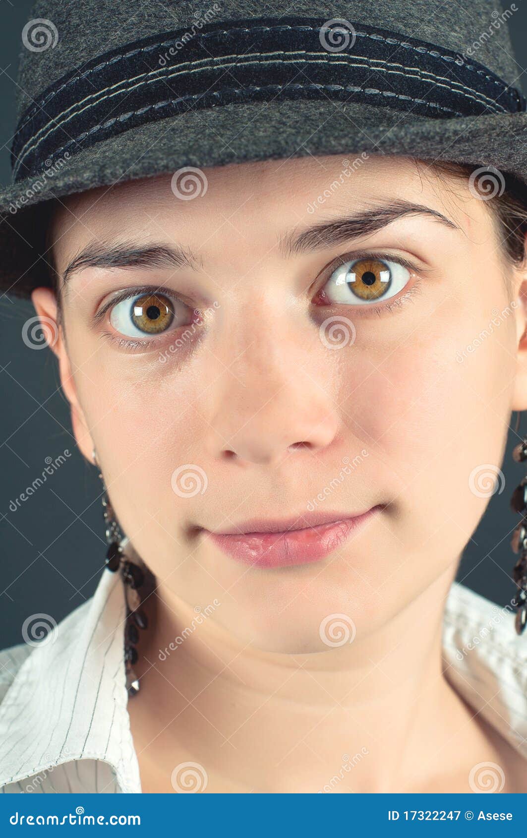 Close-up portrait stock image. Image of close, studio - 17322247