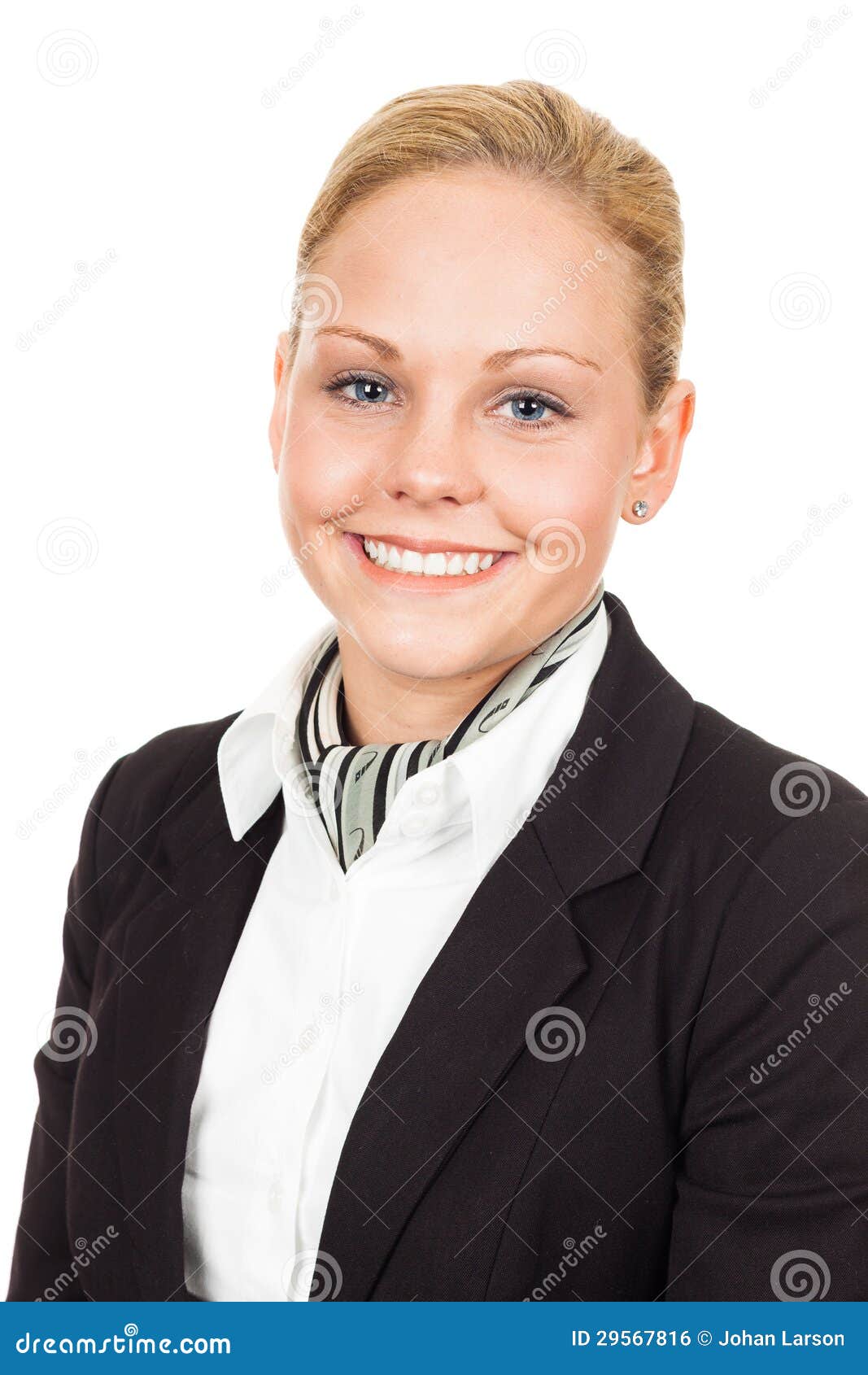 Close-up Portrait of Air Hostess Stock Photo - Image of flight ...