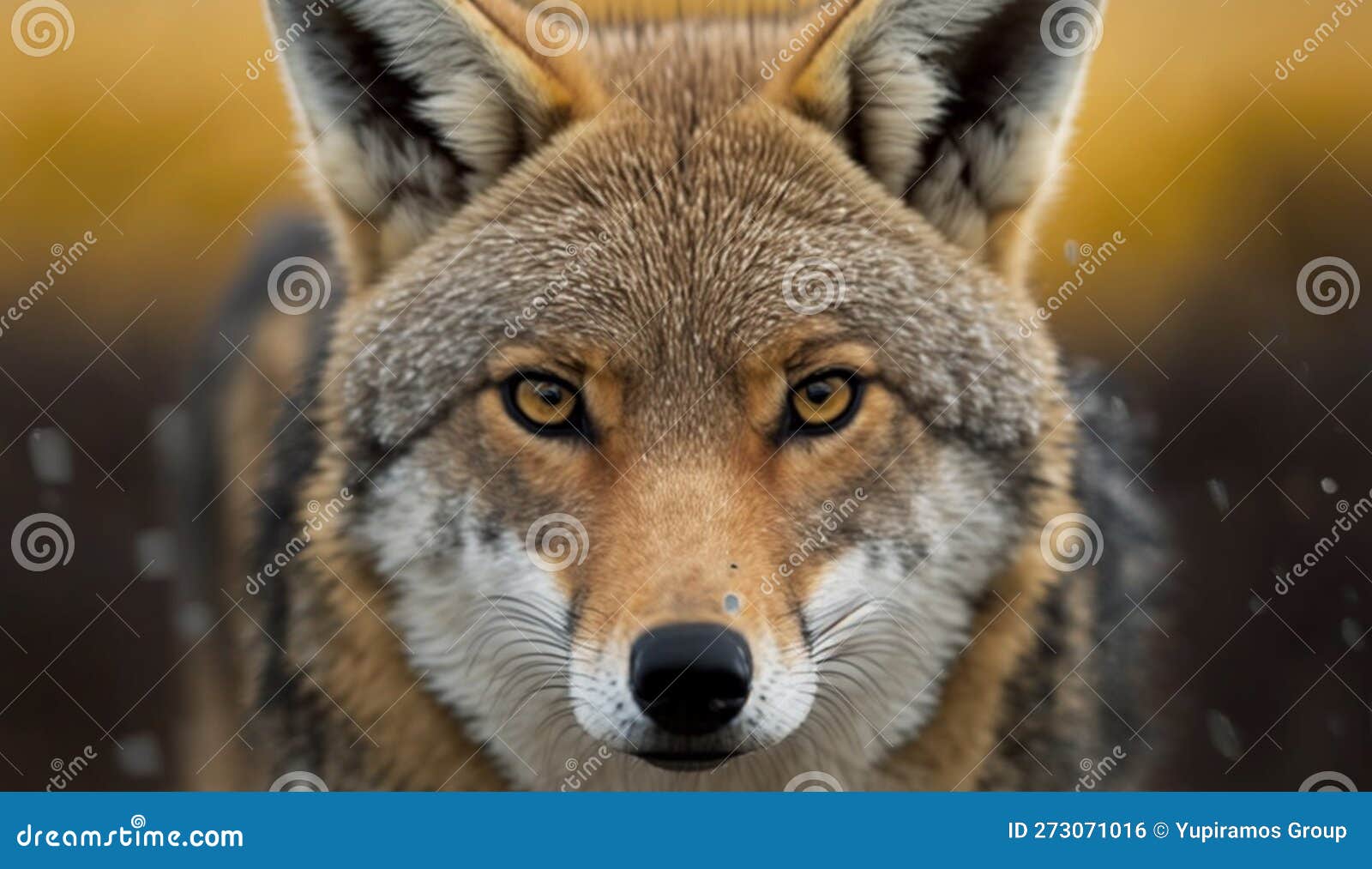 Close Up Portrait of Alert Red Fox Generated by AI Stock Illustration ...