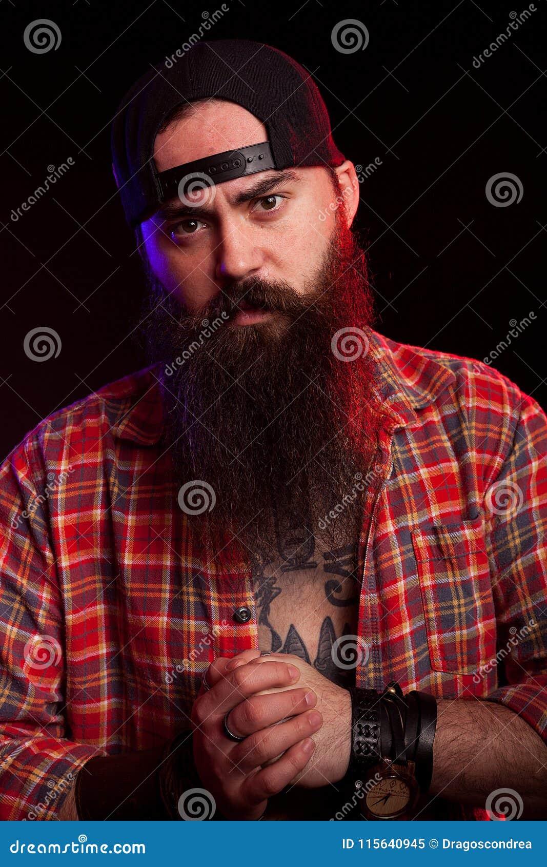 Close Up Portrait of Angry Hipster Man Stock Image - Image of beard ...