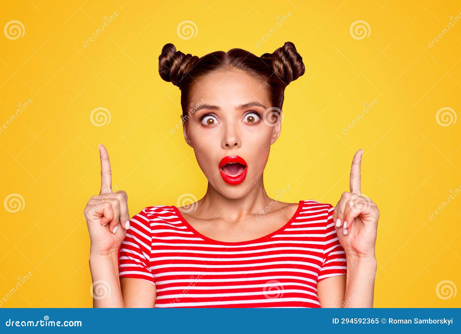 Close Up Portrait Of Astonished Girl With Wide Open Mouth Gesturing