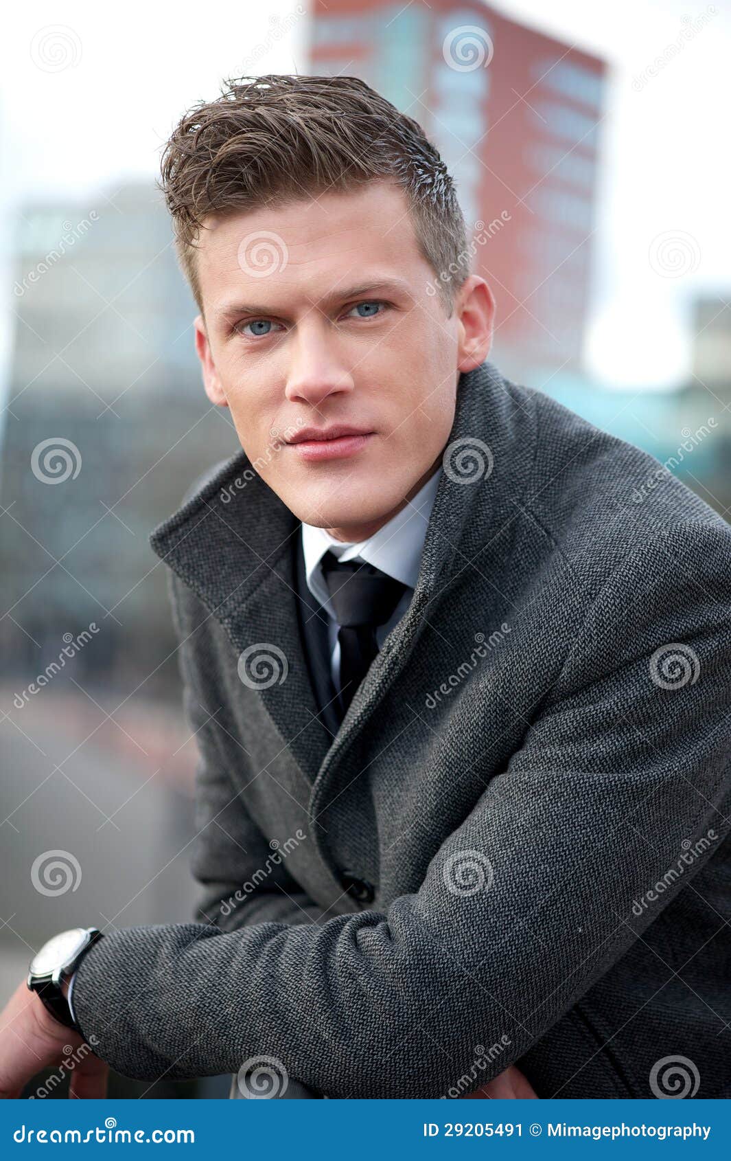 Close Up Portrait of an Attractive Businessman Stock Image - Image of ...