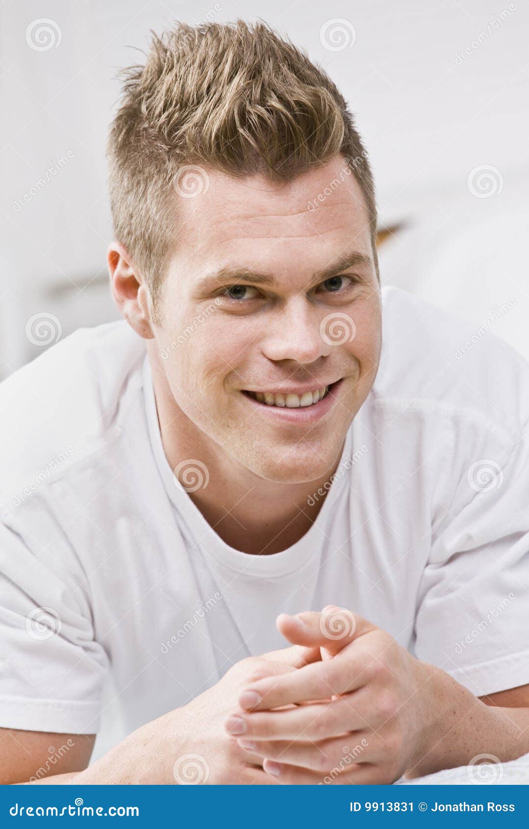 Close Up Portrait of an Attractive Male Face. Stock Image - Image of ...
