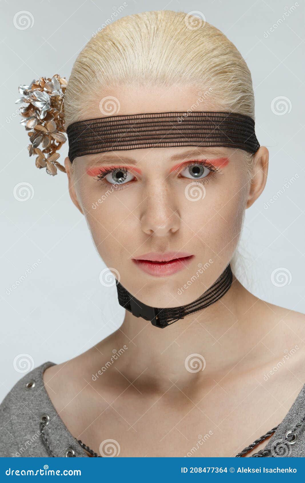 Portrait of Beautiful Healthy Face of a Model Stock Photo - Image of ...