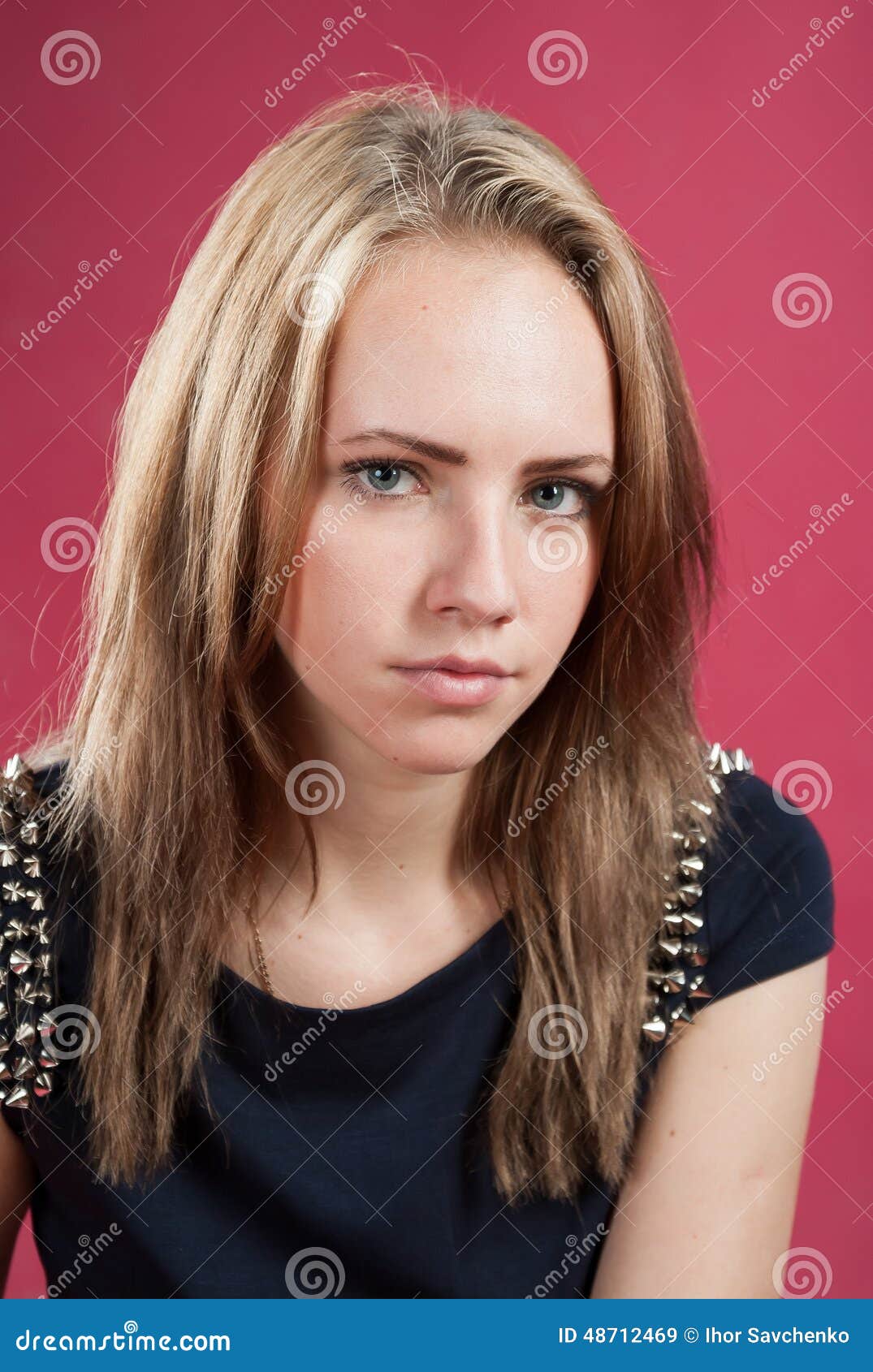 Close-up Portrait of Beautiful Intent Girl Stock Image - Image of lady ...