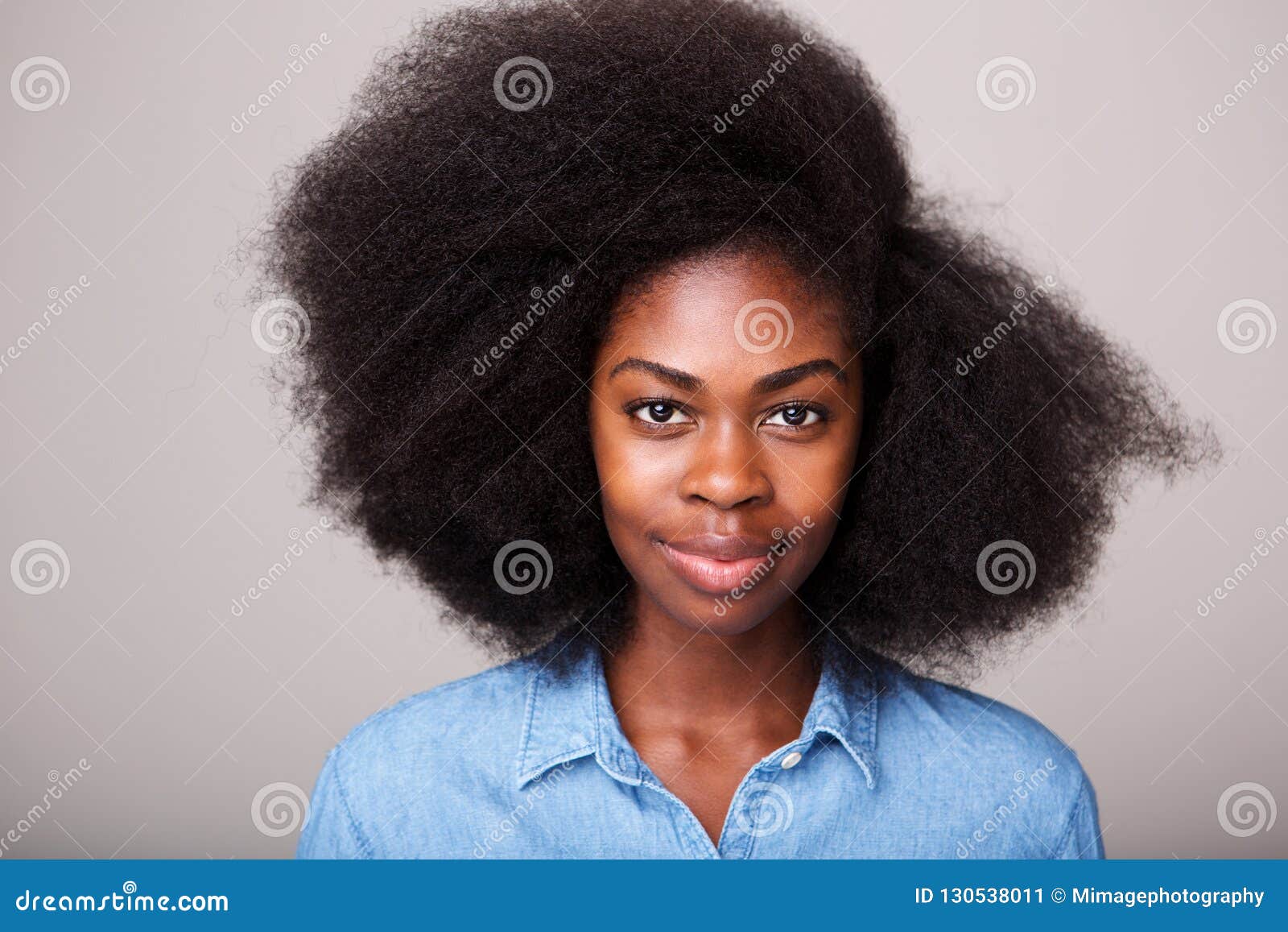 Close Up Portrait of Beautiful Young Black Woman with Afro Hair Staring ... Close Up Portrait of Beautiful Young Black Woman with Afro Hair Staring ...