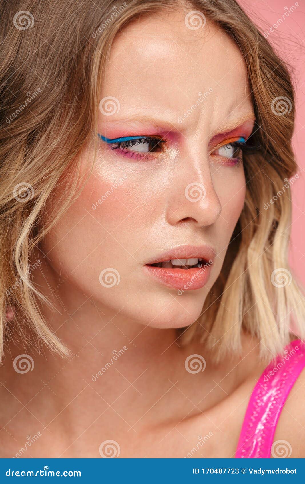 Close Up Portrait Of A Beautiful Young Blonde Woman Stock Image Image