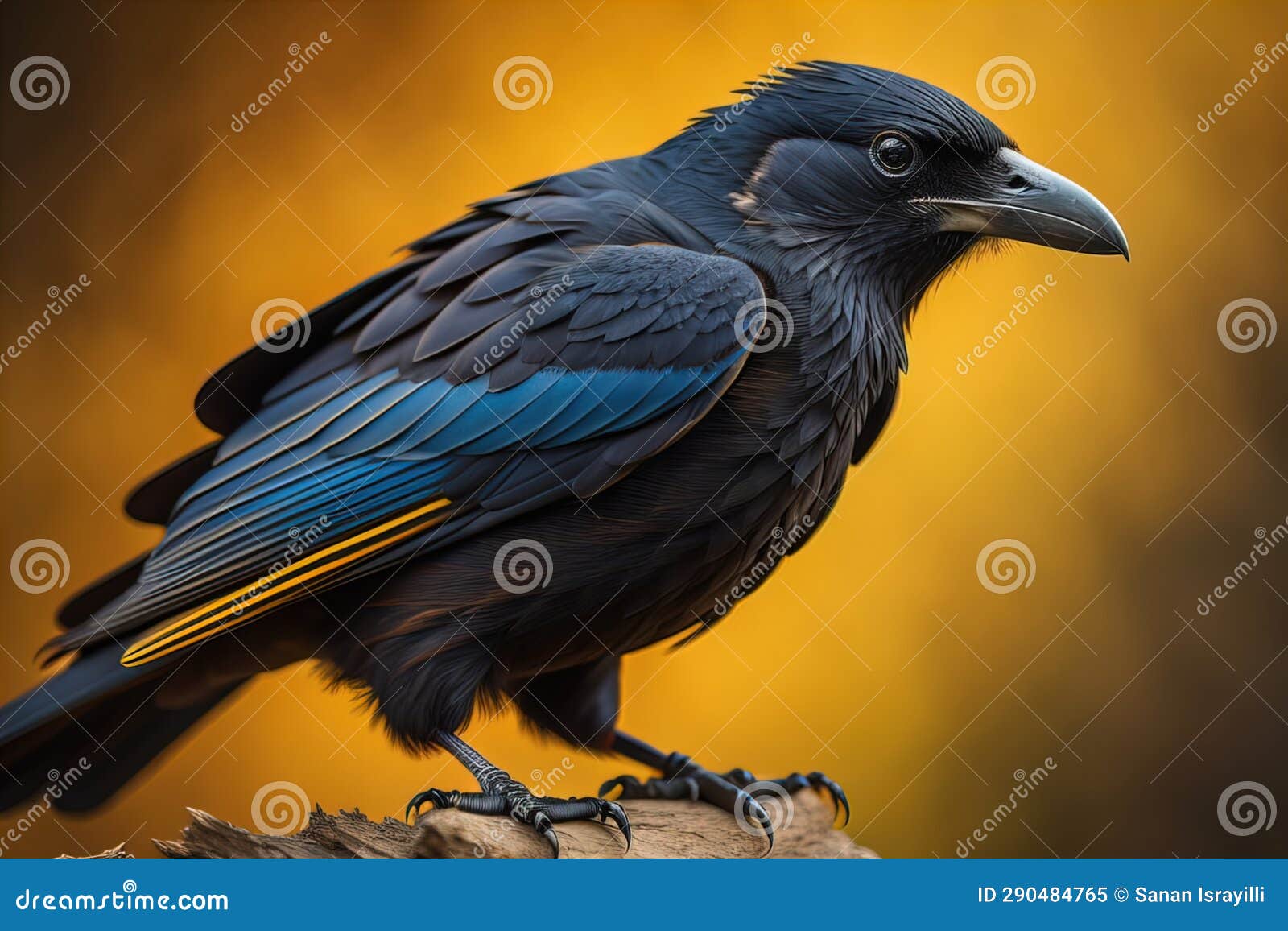 Close Up Portrait of a Black Raven, Corvus Corax. Ai Generative Stock ...