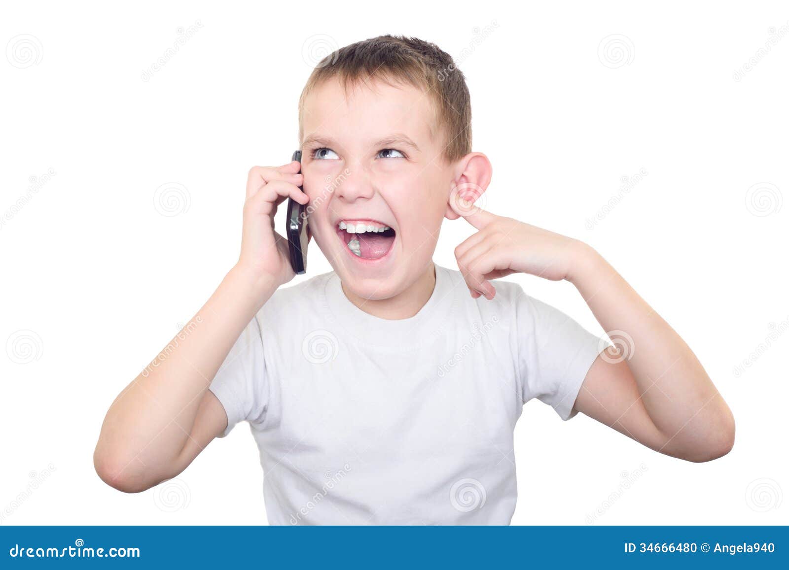 Close-up Portrait of Boy Talking on Mobile Stock Photo - Image of ...