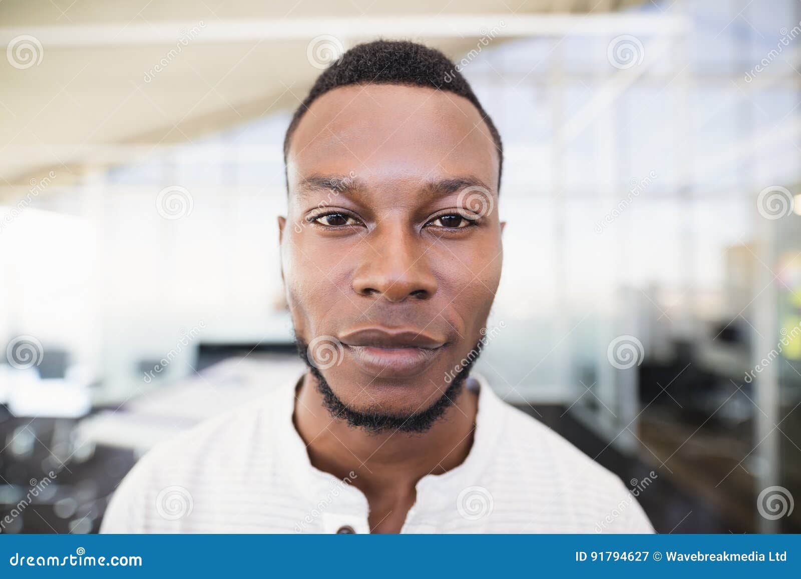 Close Up Portrait Of Businessman With Stubble Stock Image Image Of