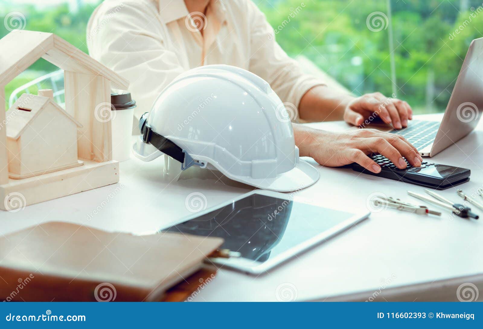 Close Up Portrait of Civil Engineer Taking Note Construction Planning ...