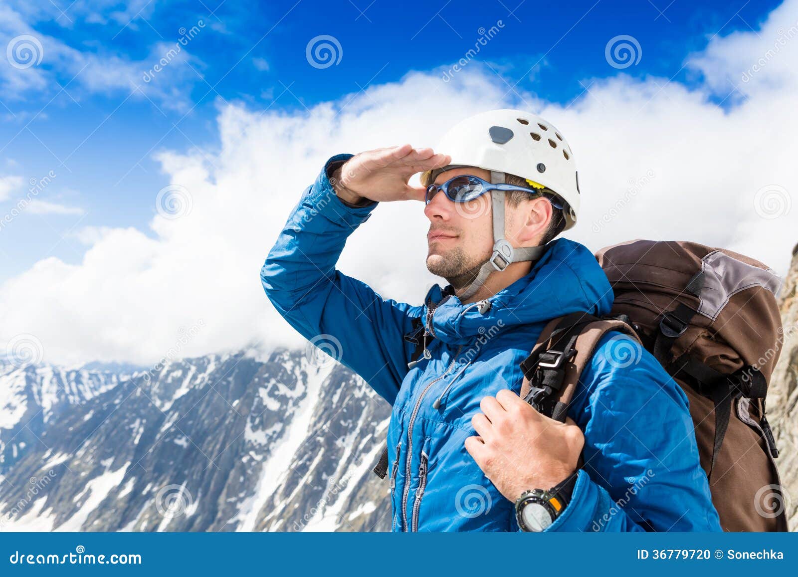 Close Up Portrait of Climber Stock Photo - Image of leisure, confidence ...
