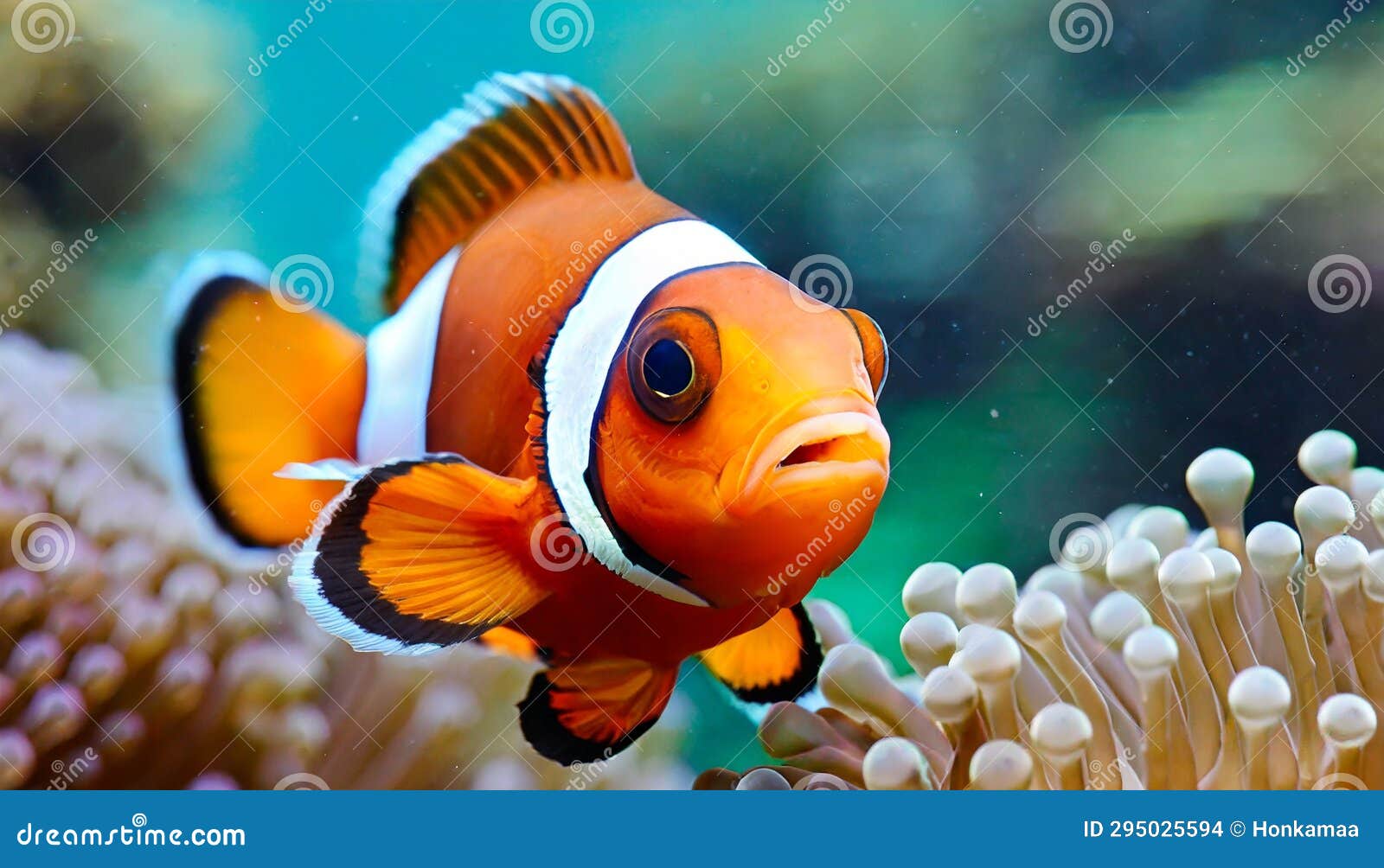 Close-up Portrait Of A Clown Fish Stock Photography | CartoonDealer.com ...