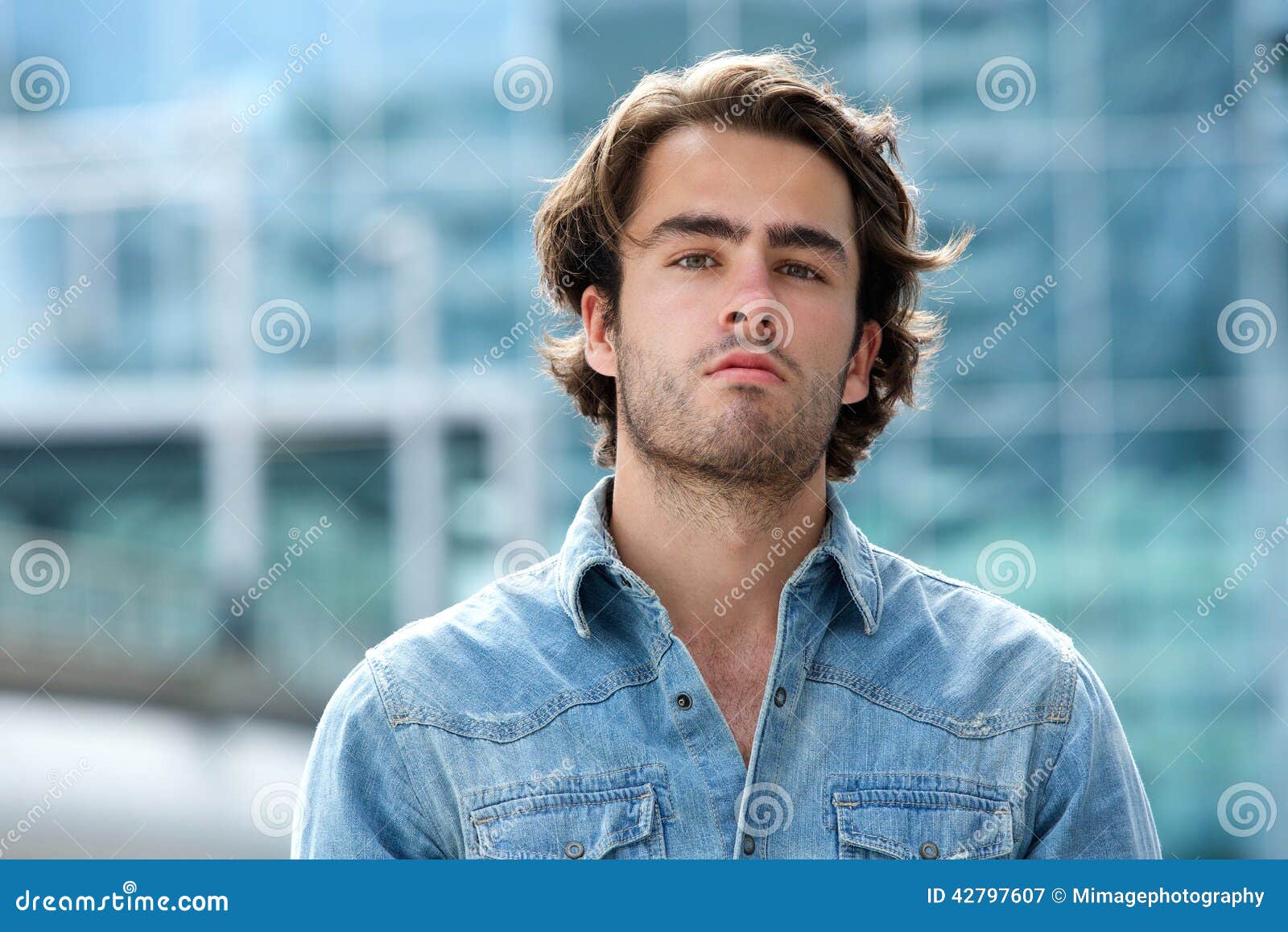 Close Up Portrait of a Confident Young Man Stock Image - Image of ...