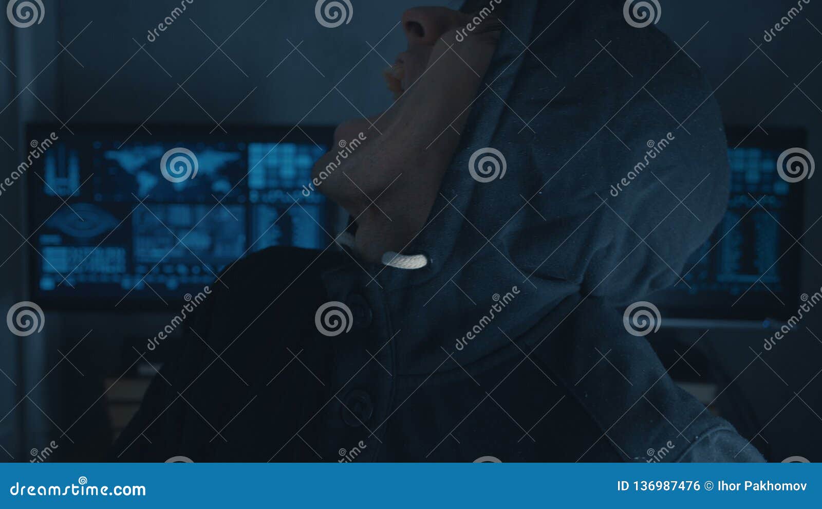 Portrait of Crazy Hacker Programmer Demon-possessed. Hacking Hacker Stock Footage - Video of ...