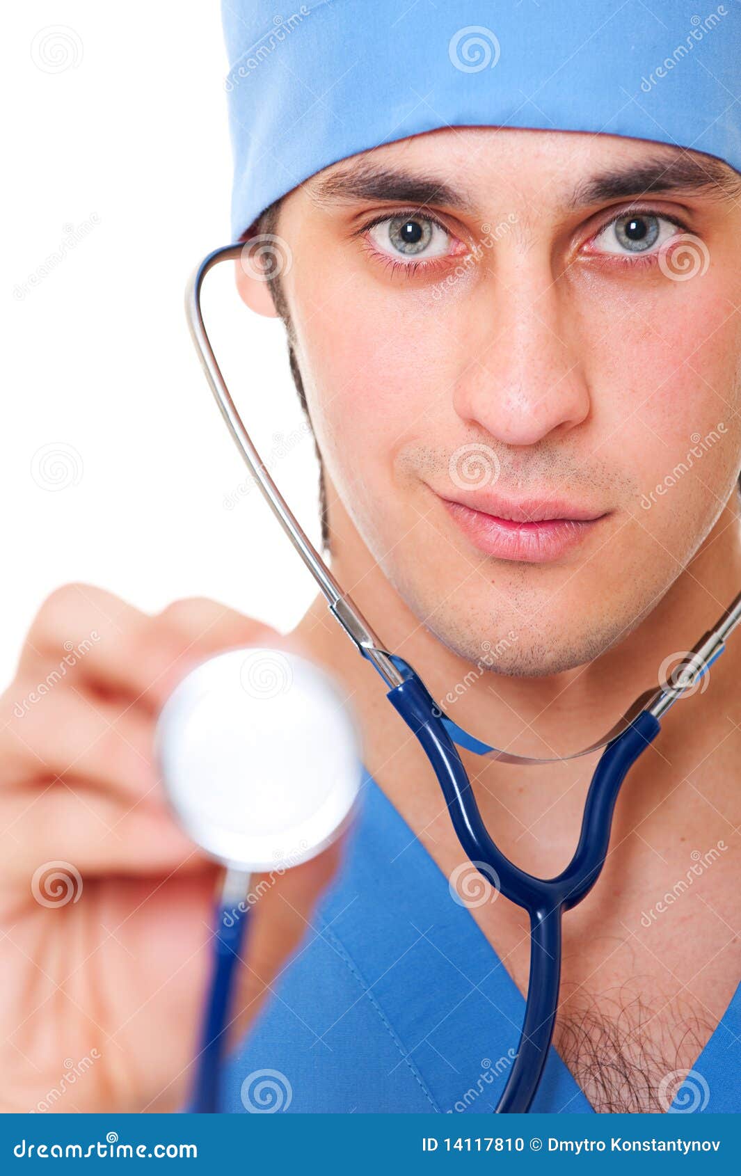 Close-up Portrait of Doctor with Stethoscope Stock Photo - Image of ...